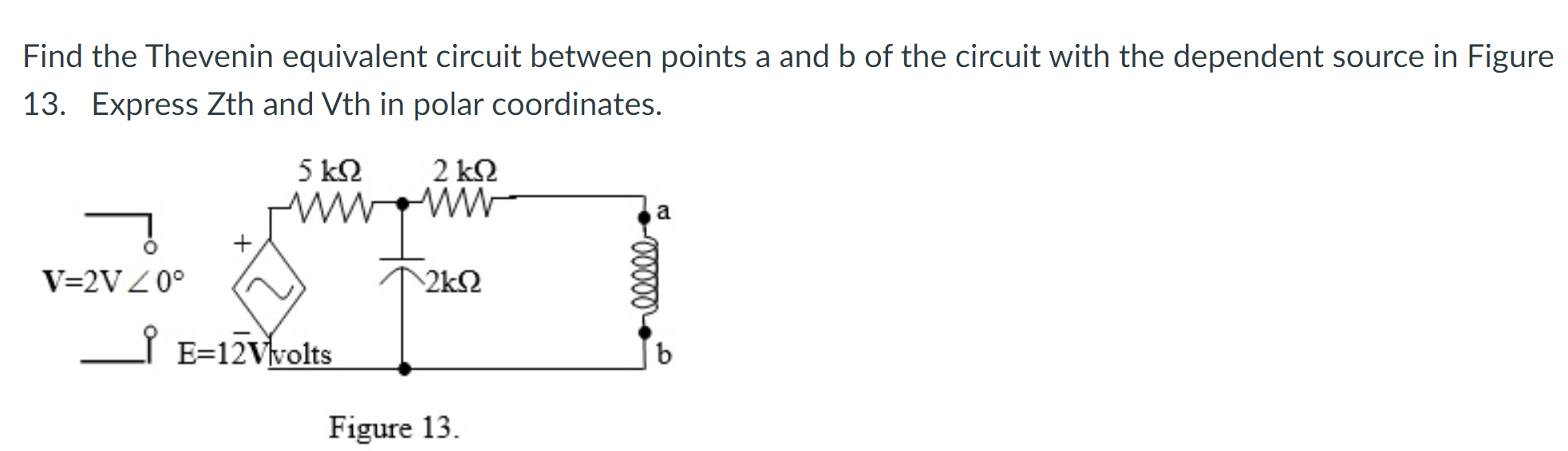 Solved Find the Thevenin equivalent circuit between points a | Chegg.com