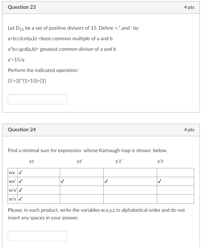 Solved Let D15 be a set of positive divisors of 15 . Define | Chegg.com