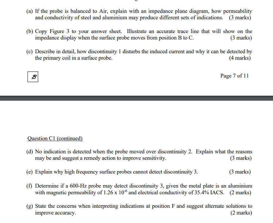 Question C1 A 3-mm thick metal plate is known to | Chegg.com