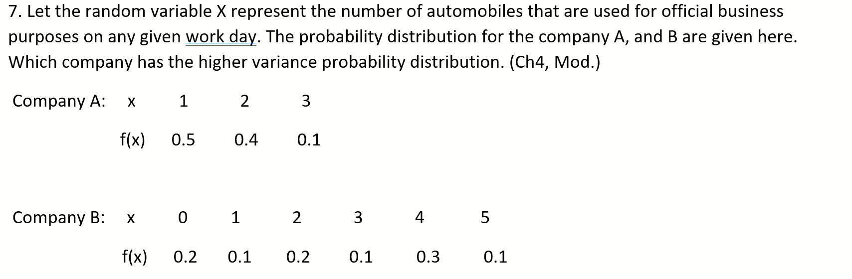 Solved 7. Let the random variable X represent the number of | Chegg.com