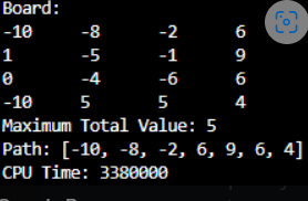 Solved ****I need help showing the path on my matrix game. I | Chegg.com