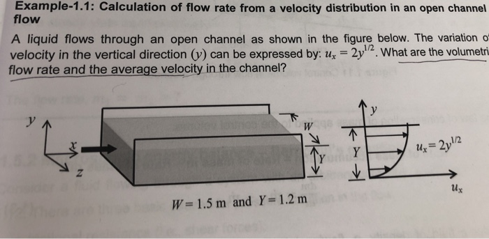 Solved Example-1.1: Calculation of flow rate from a velocity | Chegg.com