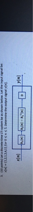 Solved (10 points) Let a discrete-time LTI system be as | Chegg.com