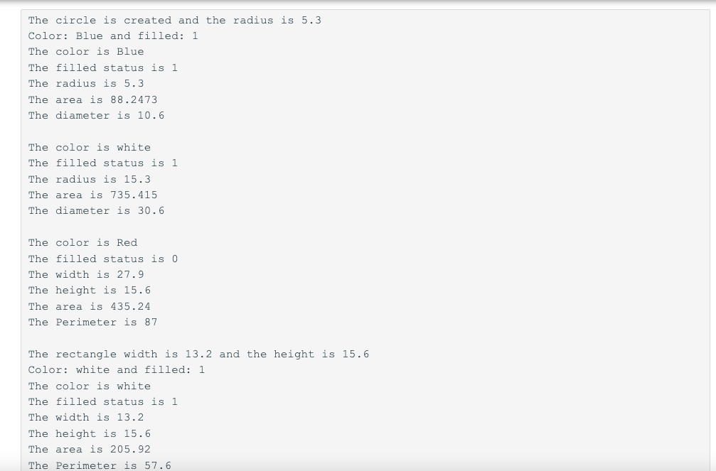 Solved Program Description Create an abstract class called | Chegg.com