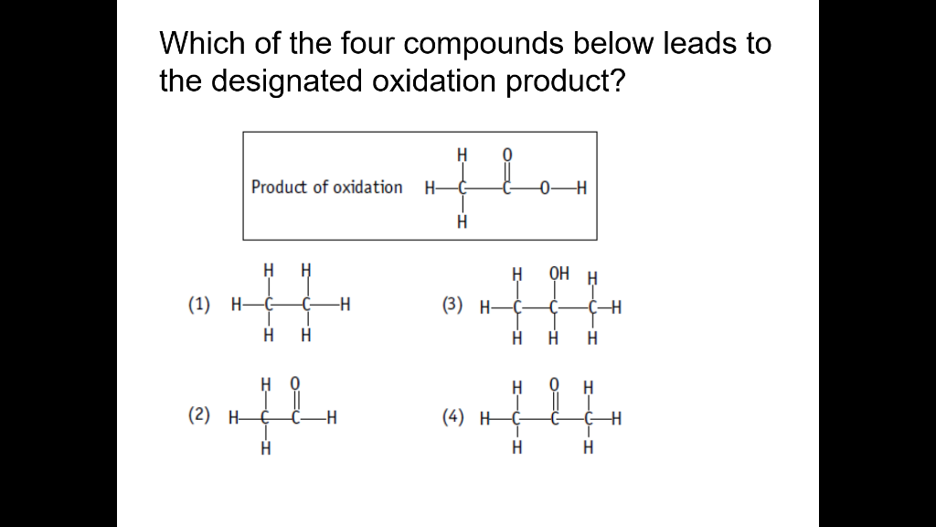 Solved Which of the four compounds below leads to the | Chegg.com