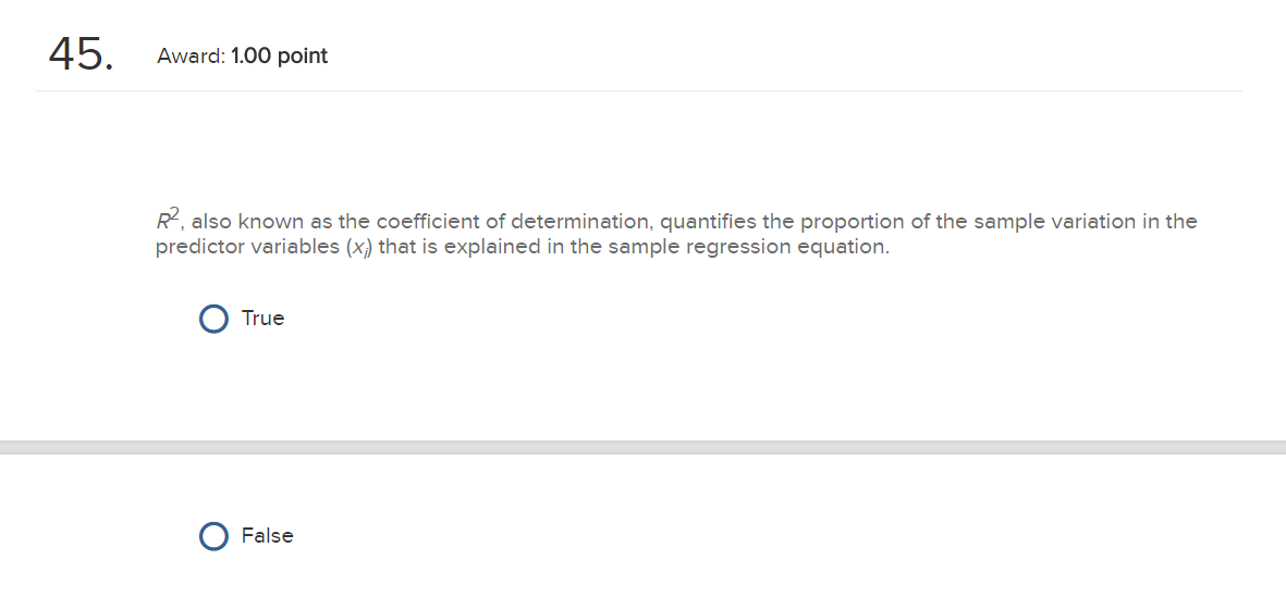 Solved Which of the following statements about Adjusted R2 | Chegg.com