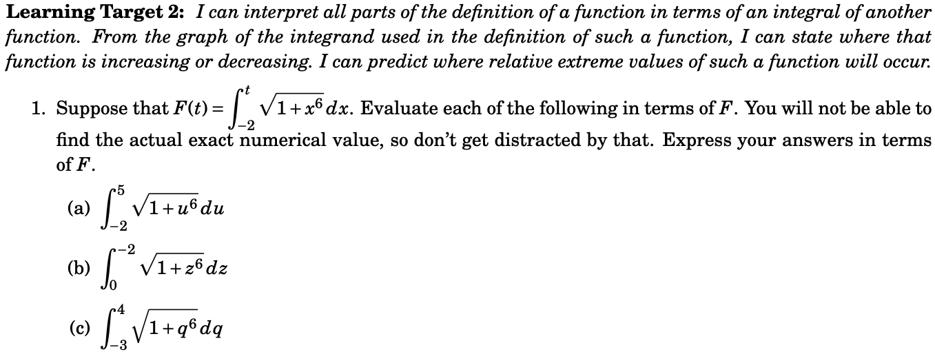 Solved Learning Target 2: I can interpret all parts of the | Chegg.com