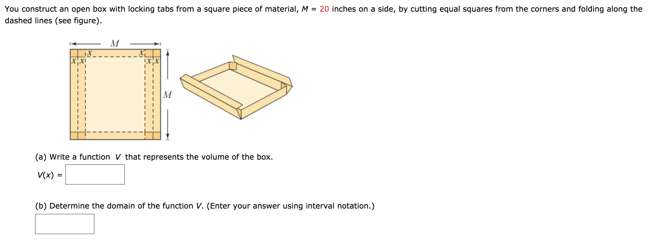 Solved You Construct An Open Box With Locking Tabs From A Chegg