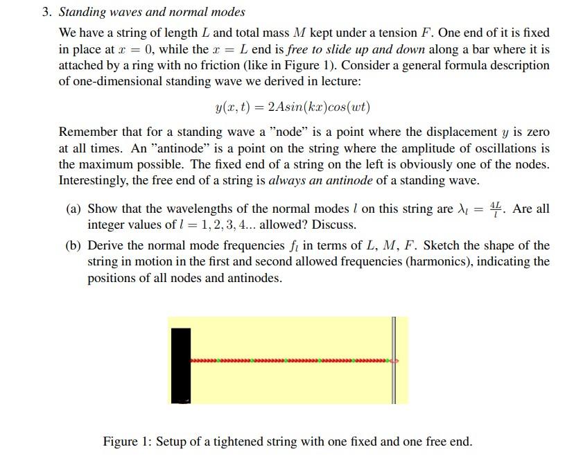 Solved Standing waves and normal modes We have a string of | Chegg.com