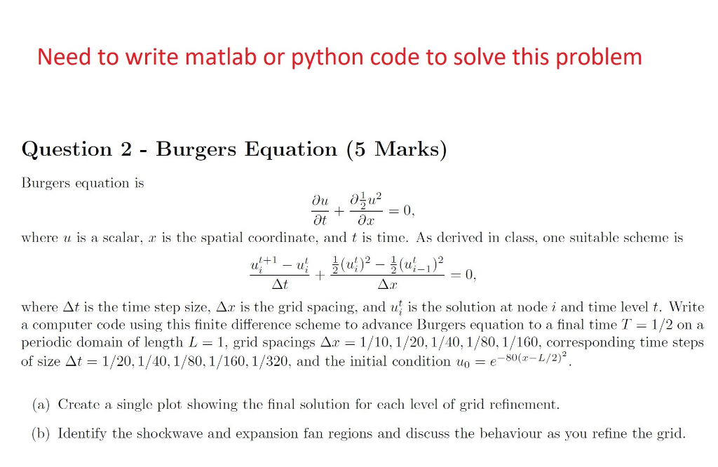 Need to write matlab or python code to solve this | Chegg.com