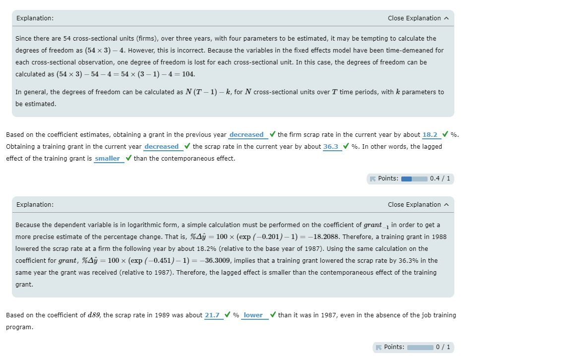 Solved Suppose a panel data set consisting of 54 firms, over | Chegg.com