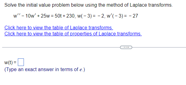 Solved Solve the initial value problem below using the | Chegg.com