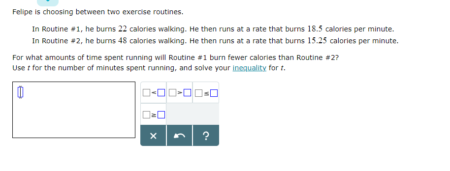 Solved Felipe is choosing between two exercise routines In | Chegg.com