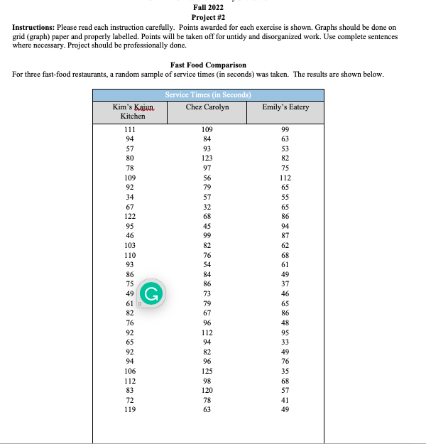 Solved Instructions: Please read each instruction carefully. | Chegg.com