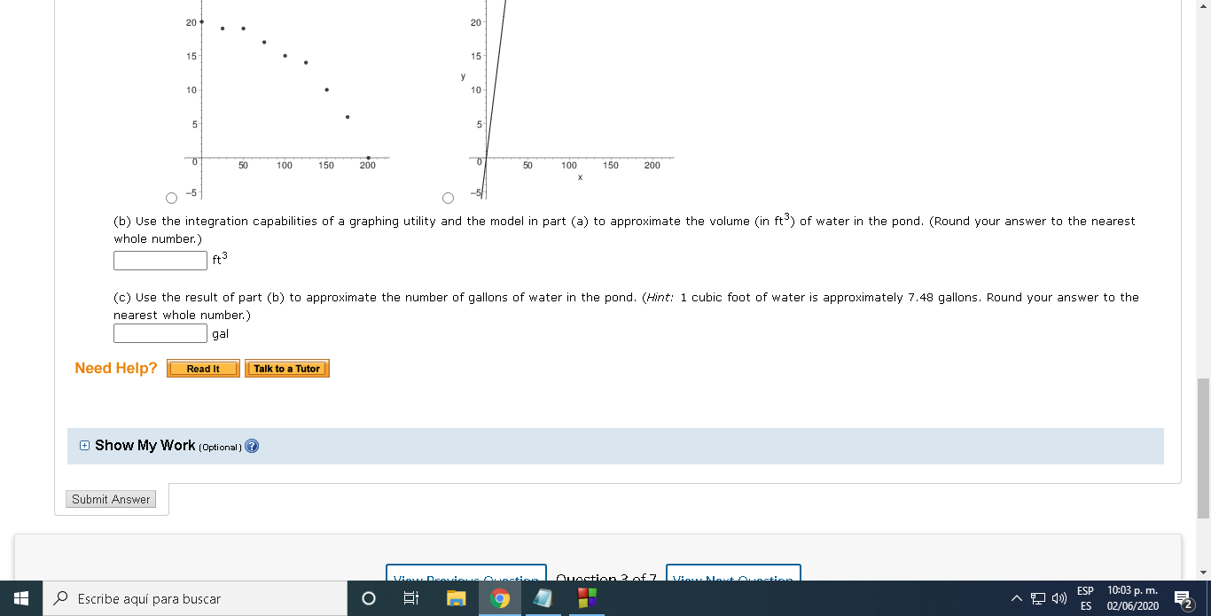 Solved 3. [-/2 Points] DETAILS LARCALC11 7.3.058. 0/3 | Chegg.com