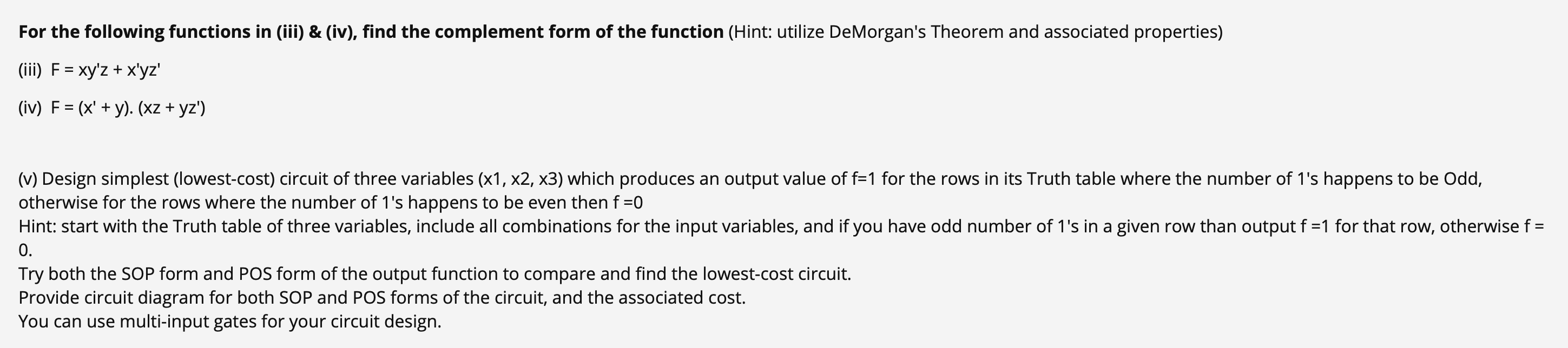 Solved For the following functions in (iii) \& (iv), find | Chegg.com