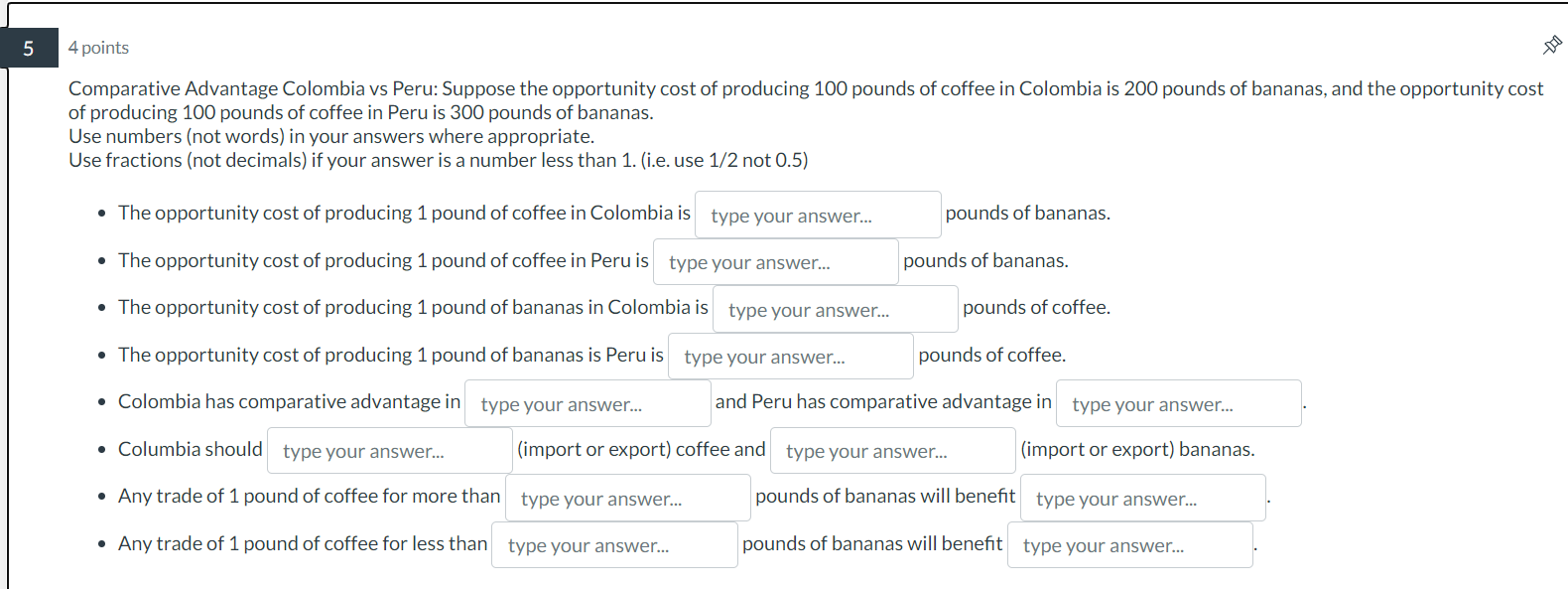 Solved Comparative Advantage Colombia vs Peru: Suppose the | Chegg.com