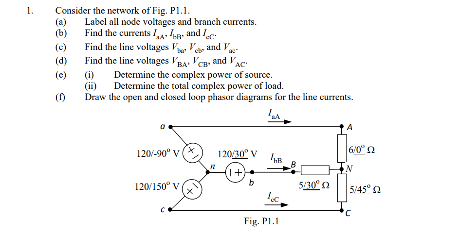 Solved Consider the network of ﻿Fig. P1.1.(a) ﻿Label all | Chegg.com