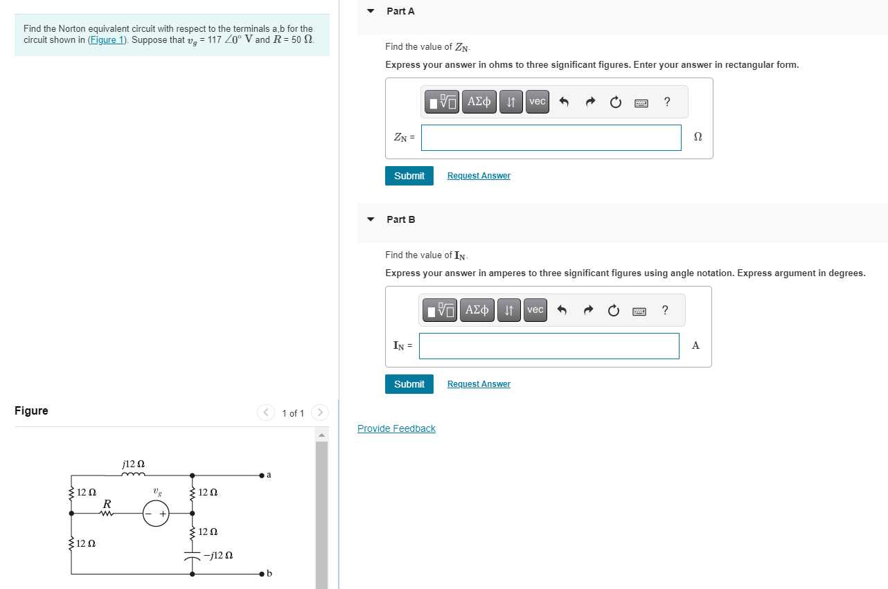 Solved Find the Norton equivalent circuit with respect to | Chegg.com