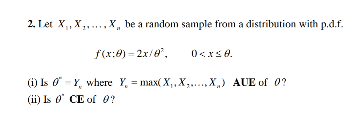 Let x1,x2,dots,xn be ﻿a random sample from a | Chegg.com
