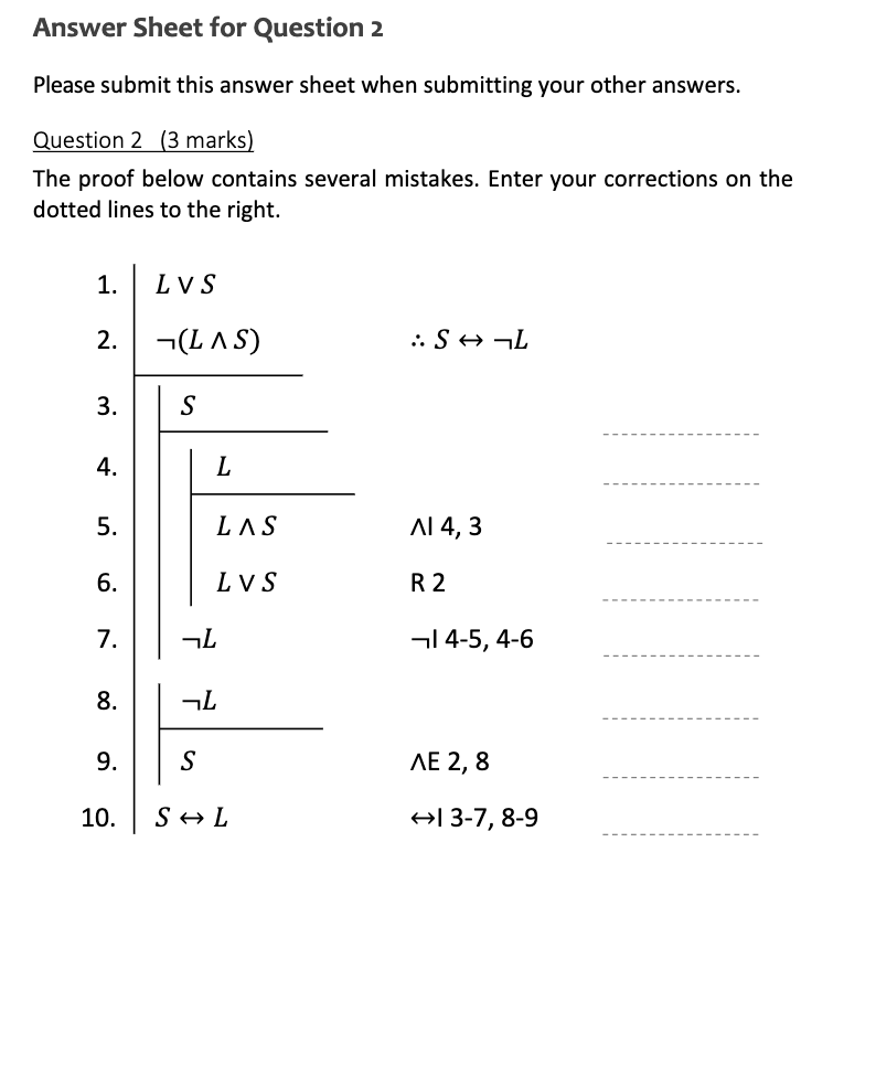 Solved Question 1 (3 marks) Consider the following | Chegg.com