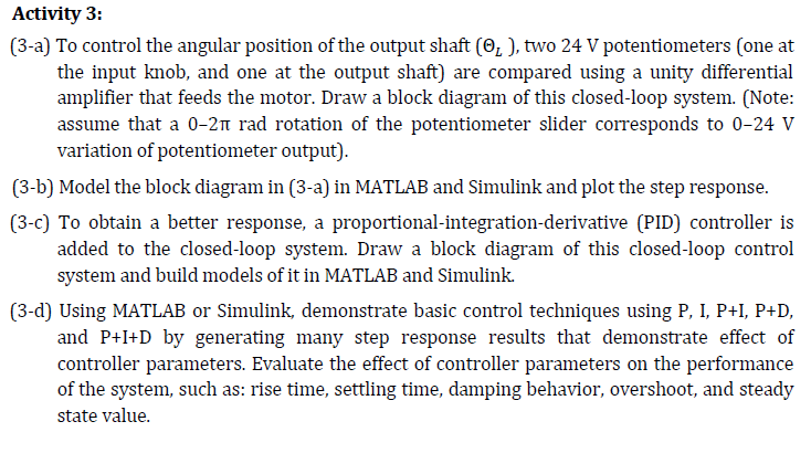 The dynamic relations describing the operation of the | Chegg.com