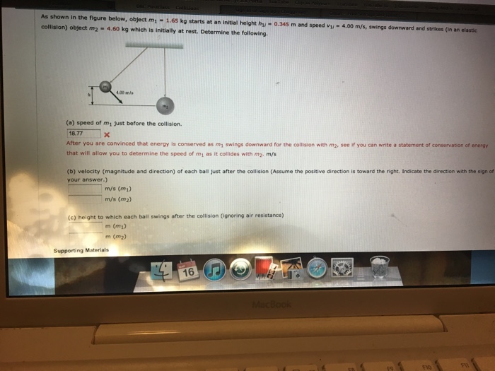 Solved As shown in the figure below, object m_1 = 1.65 kg | Chegg.com