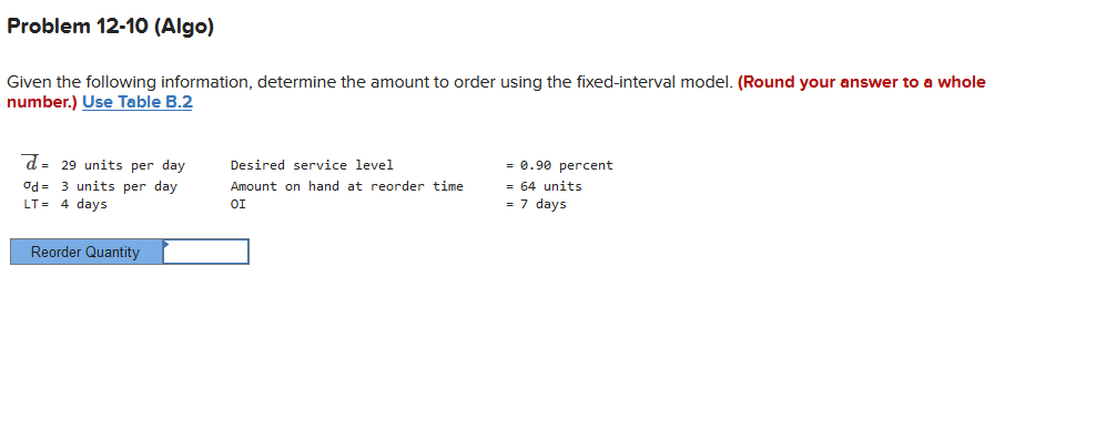 Solved Given the following information, determine the amount | Chegg.com