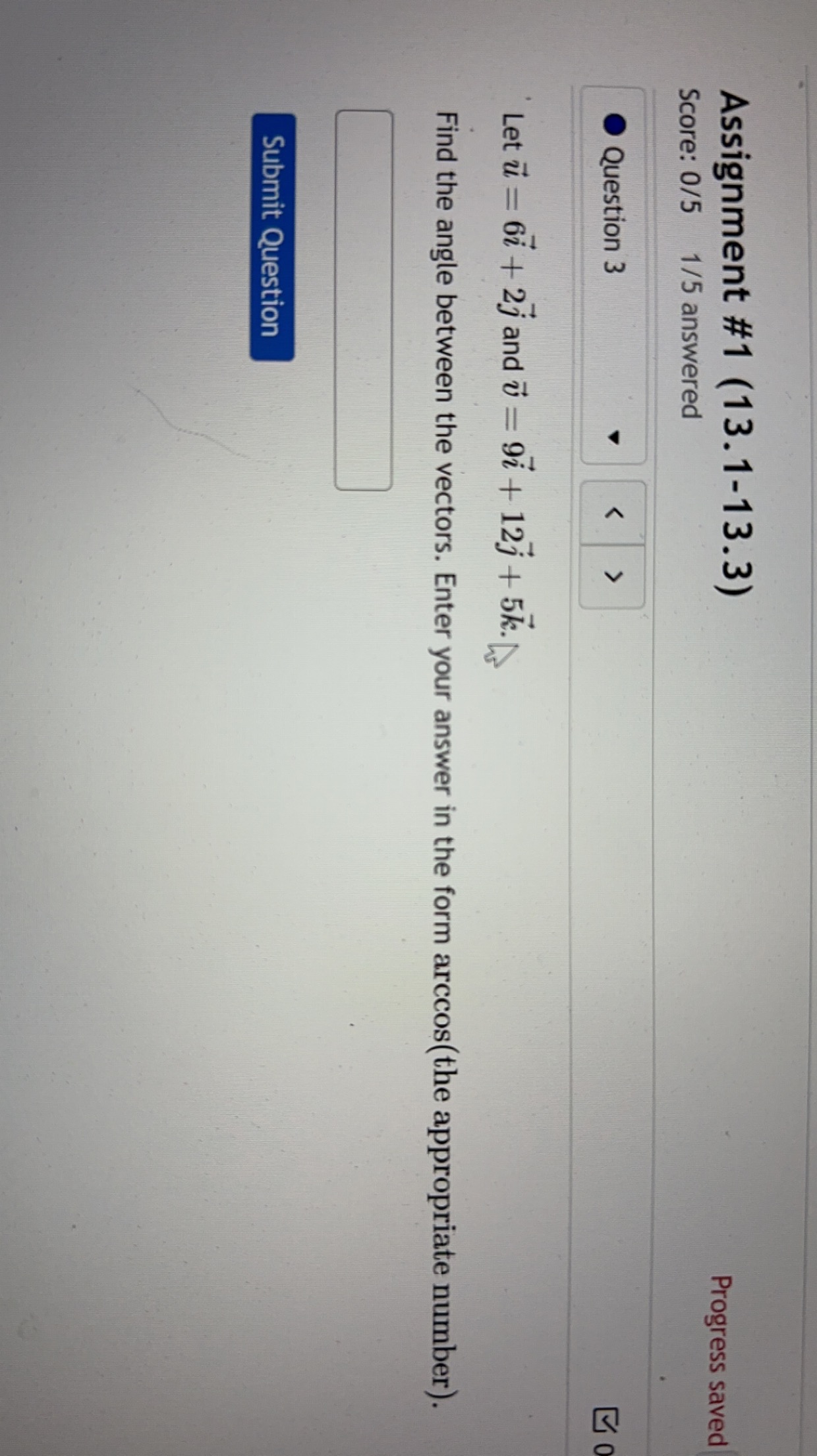 Solved Assignment \#1 (13.1-13.3) Progress saved Score: 0/5 | Chegg.com