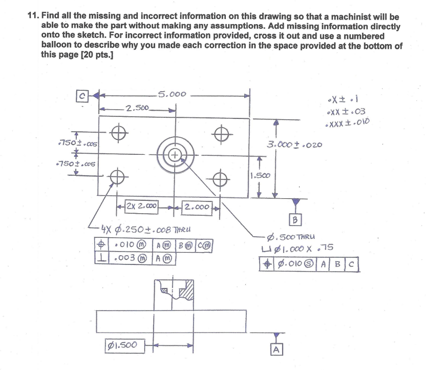 Solved 11. Find all the missing and incorrect information on | Chegg.com
