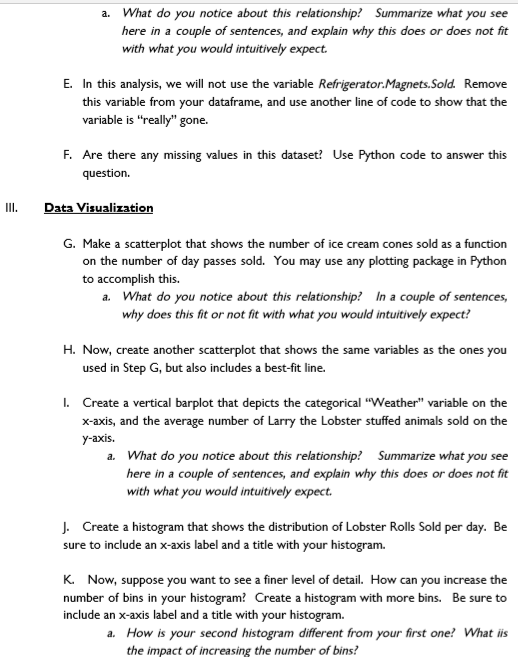Assignment I Data Exploration And Visualization For