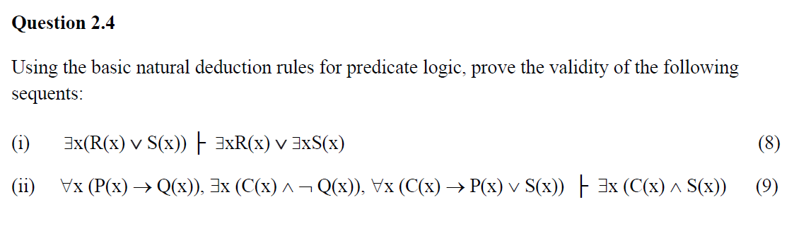 Solved Using the basic natural deduction rules for predicate | Chegg.com