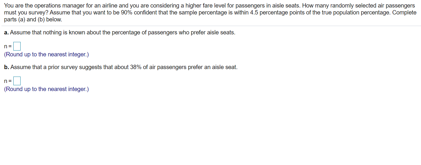 Solved You are the operations manager for an airline and you | Chegg.com