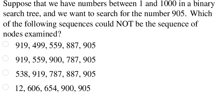 Solved Suppose that we have numbers between 1 and 1000 in a | Chegg.com