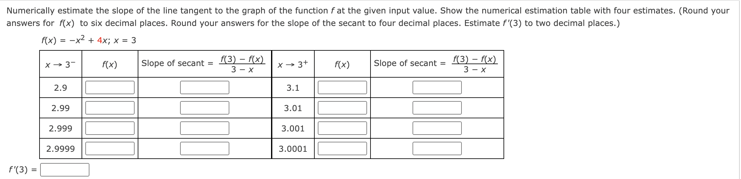 Solved Numerically estimate the slope of the line tangent to | Chegg.com Solved Numerically estimate the slope of the line tangent to | Chegg.com
