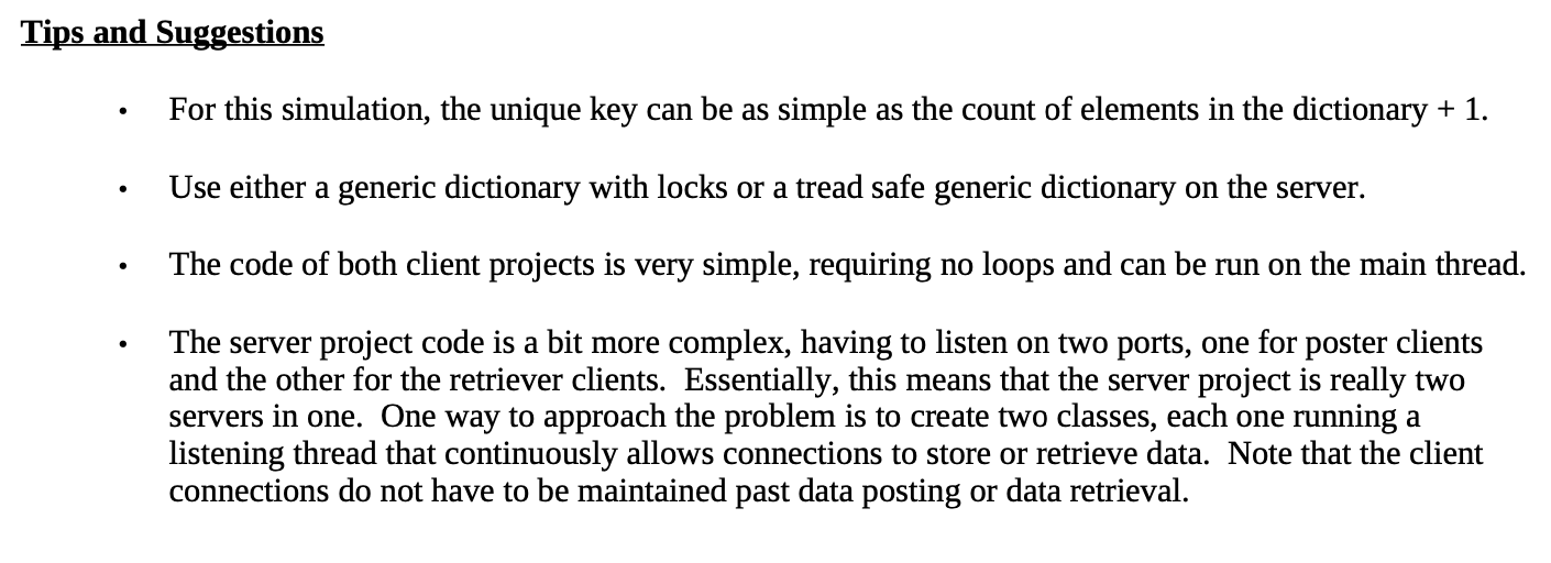 To be done in C# or Java. If you cannot do all, just | Chegg.com