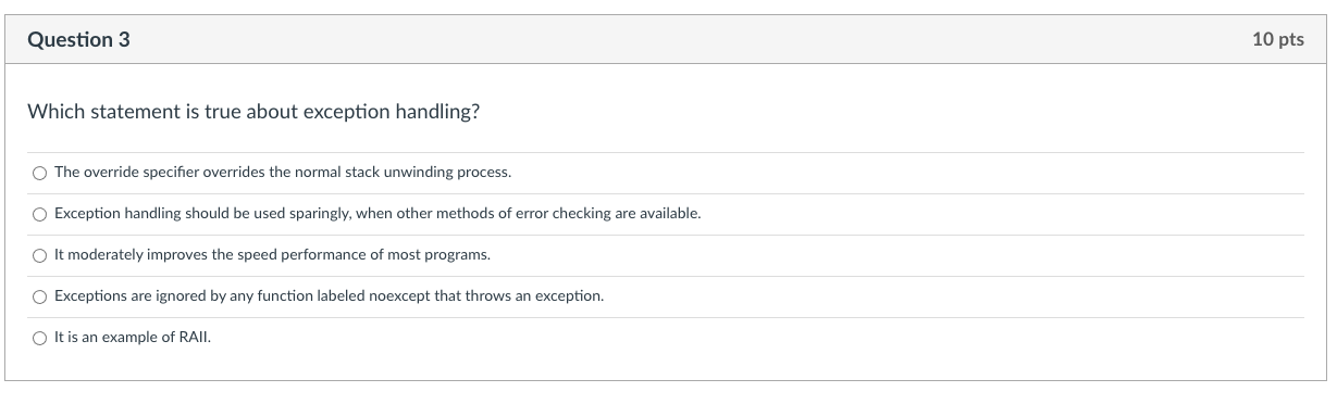 Solved Question 3 10 pts Which statement is true about | Chegg.com
