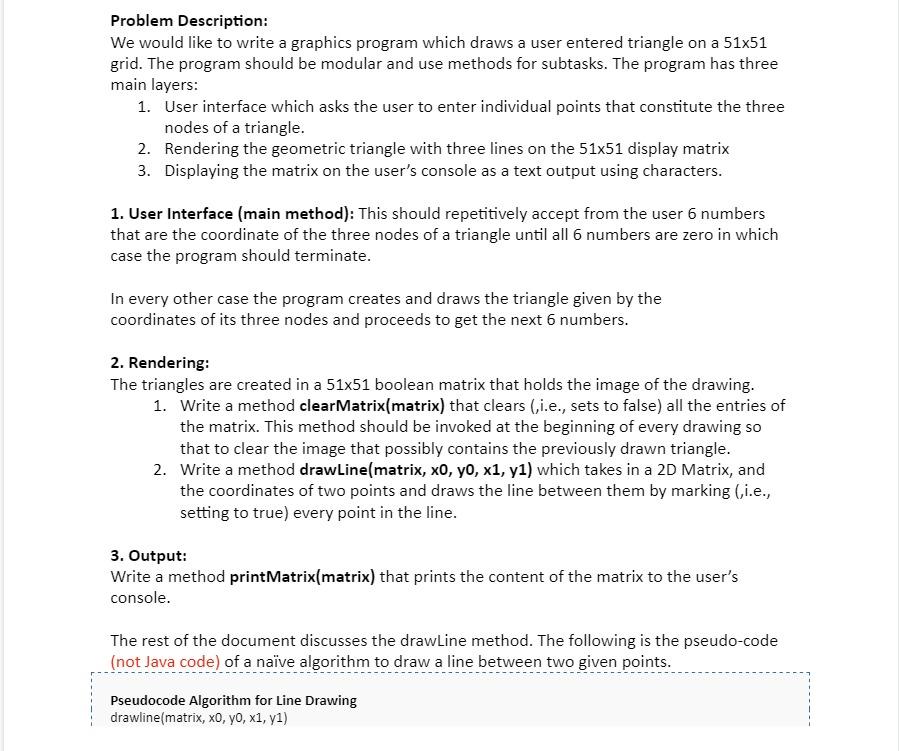 Solved Problem Description: We would like to write a | Chegg.com