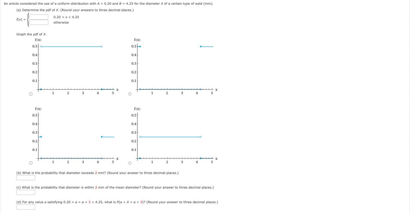 Solved An article considered the use of a uniform | Chegg.com
