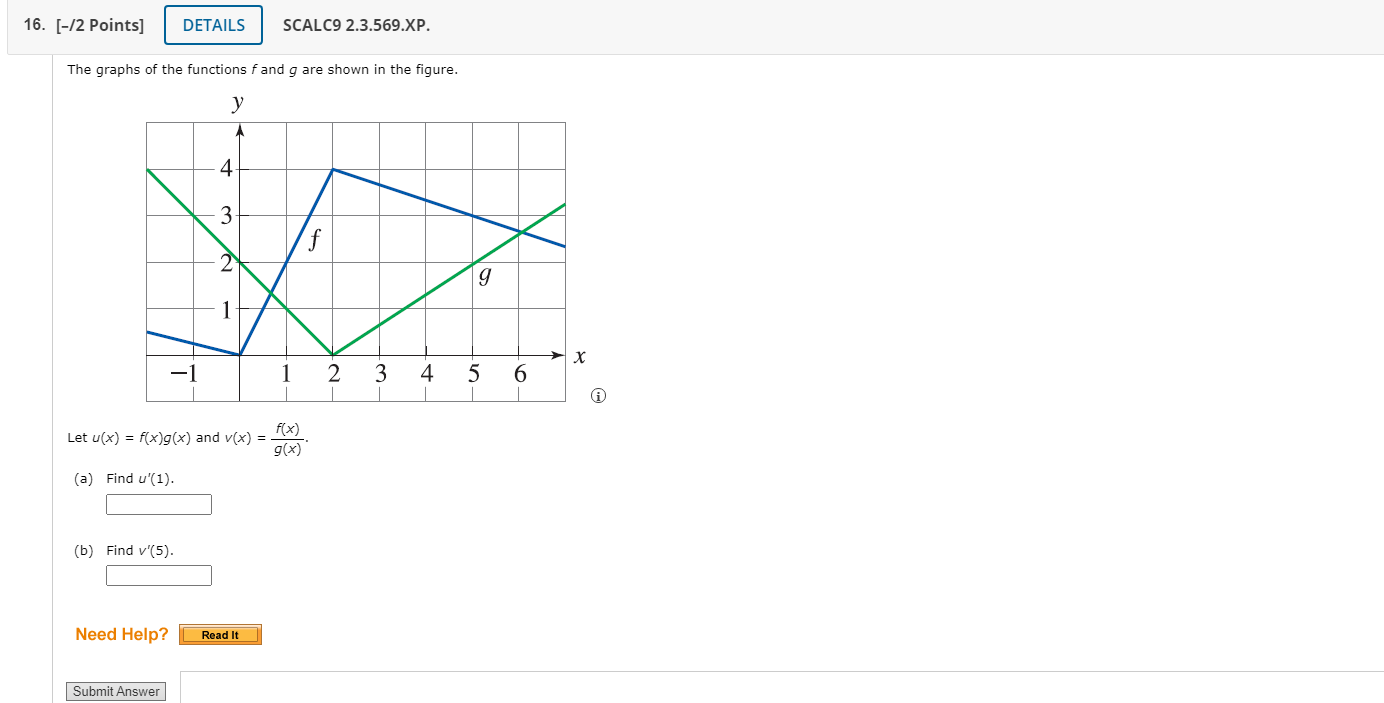Solved 16. [-12 Points] DETAILS SCALC9 2.3.569.XP. The | Chegg.com