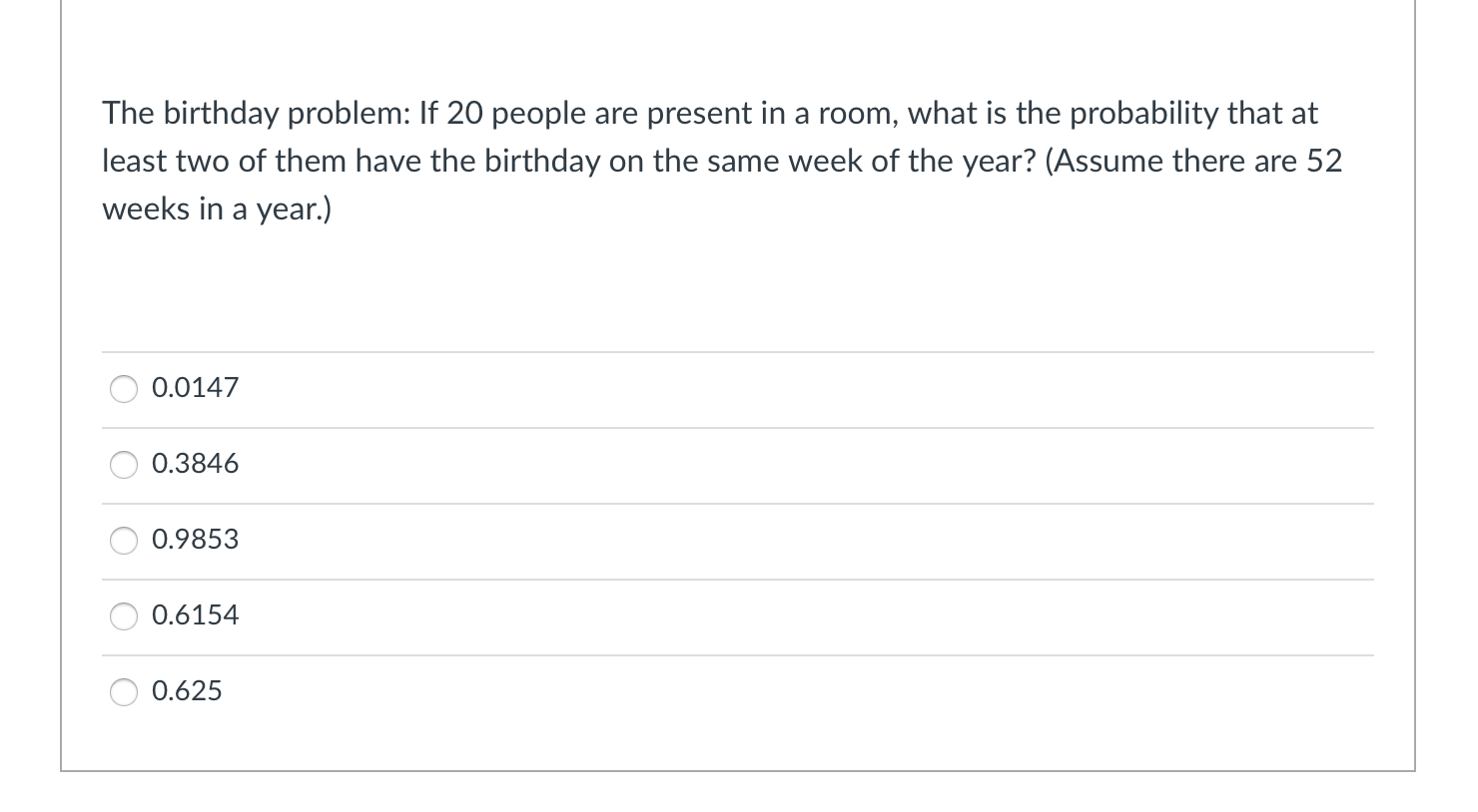 Solved The birthday problem: If 20 people are present in a | Chegg.com
