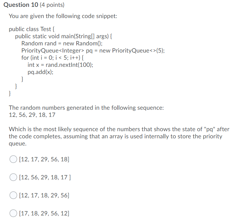 Solved You are given the following code snippet: public | Chegg.com