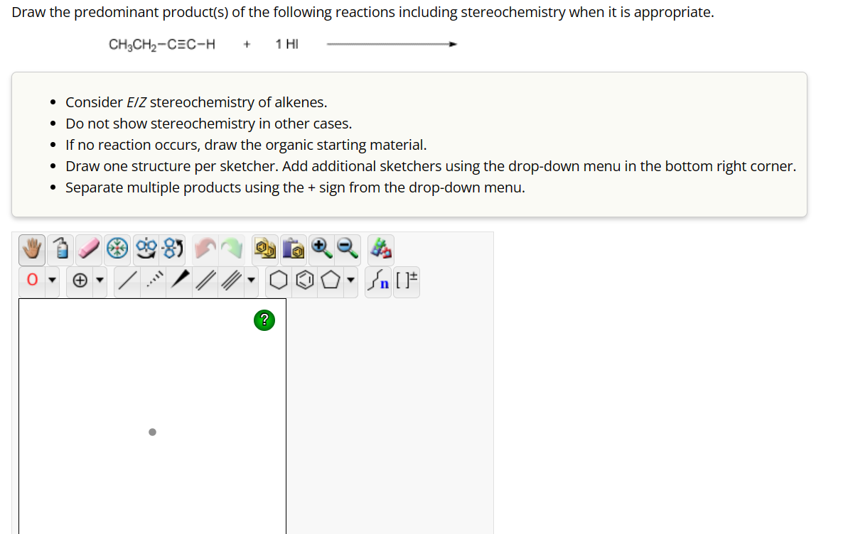 Solved Draw the predominant product(s) ﻿of the following | Chegg.com