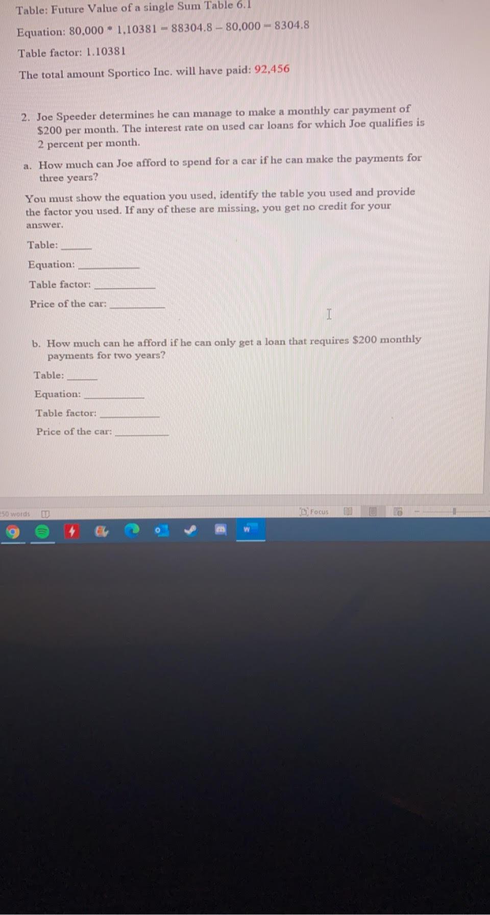 Table: Future Value of a single Sum Table 6.1 | Chegg.com
