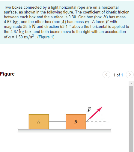 Solved Two boxes connected by a light horizontal rope are on | Chegg.com
