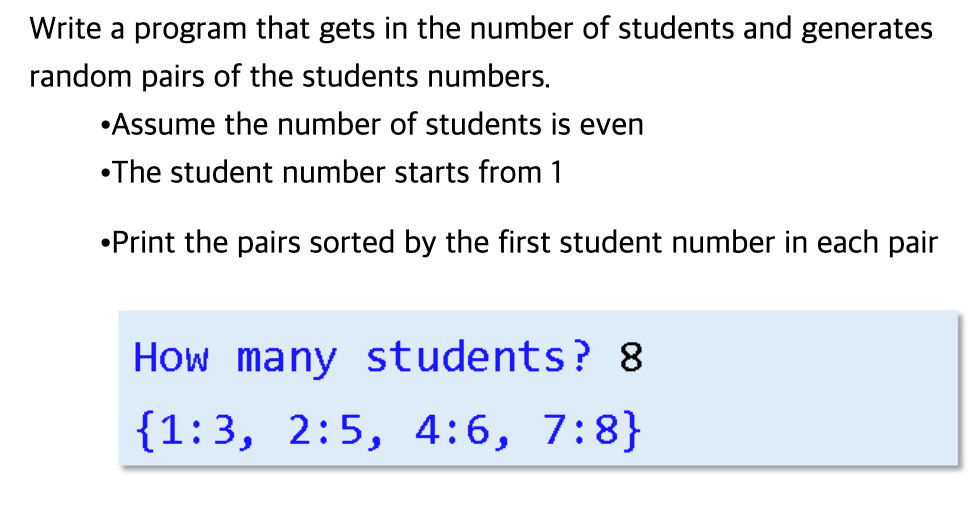 Solved Write a program that gets in the number of students | Chegg.com