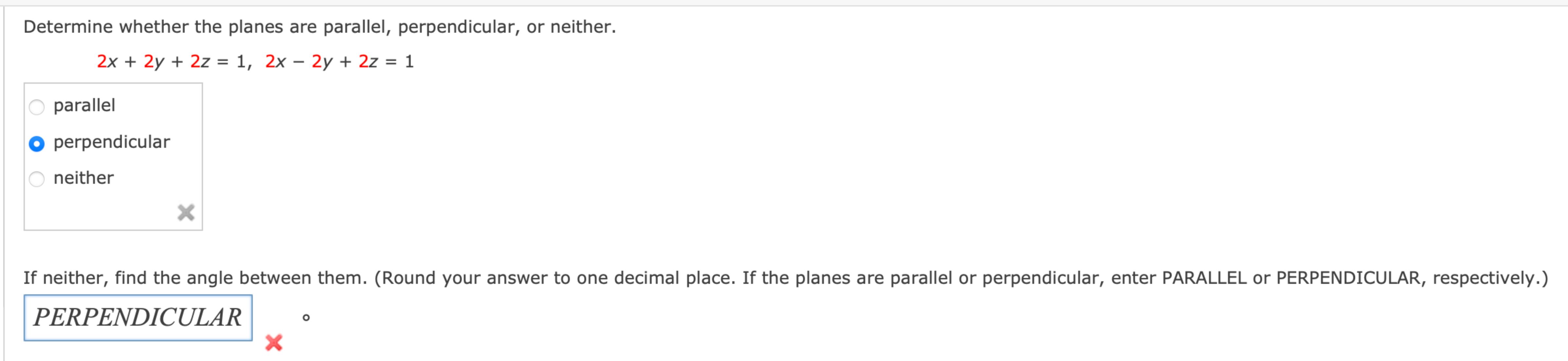 Determine whether the planes are parallel, | Chegg.com
