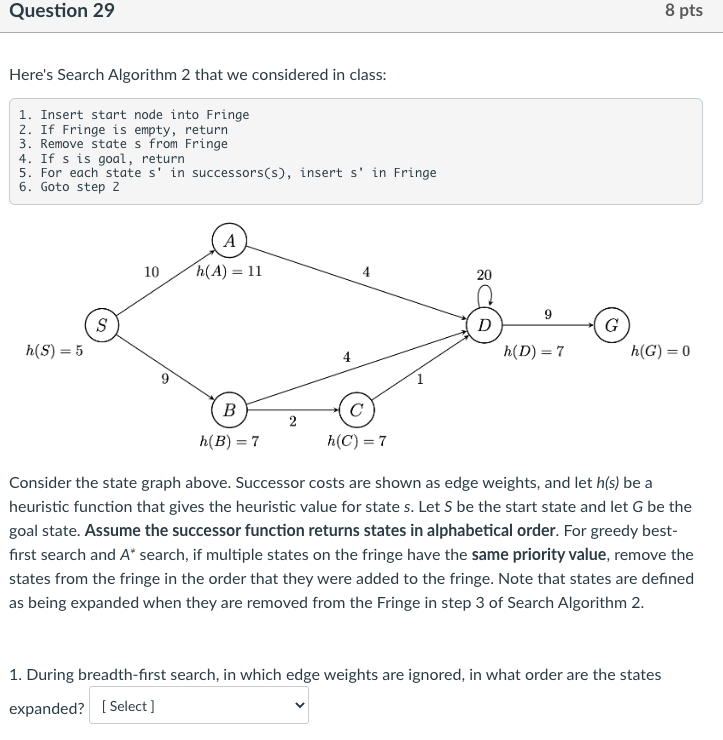 Here's Search Algorithm 2 that we considered in | Chegg.com