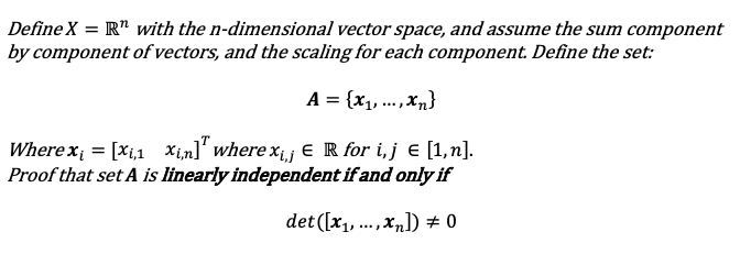 Solved Define X = R" with the n-dimensional vector space, | Chegg.com