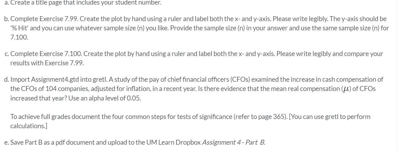 Solved a. Create a title page that includes your student | Chegg.com